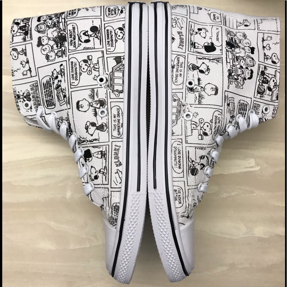 Snoopy Canvas High Top Sneakers (Comic Strips) - Gem